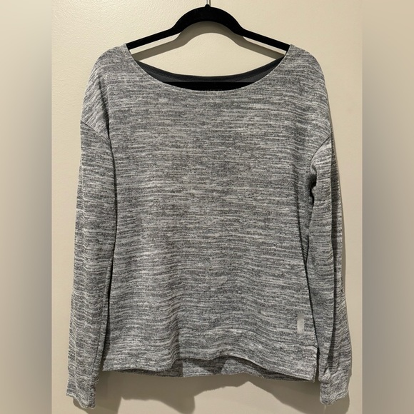 bcg | Sweaters | Bcg Xl Gray Open Back Long Sleeve Sweatshirt Active ...